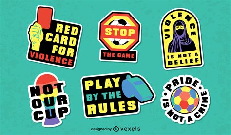 Qatar Social Issues Sticker Set Vector Download
