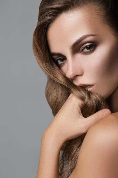 Premium Photo A Large Portrait Of A Sexy Girl With Pink Lips And