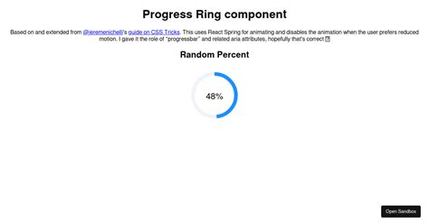 progress ring component codesandbox
