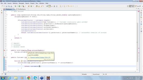 Tutorial 6 Creating And Using A Simple Bankaccount Class In Java Part2 Youtube