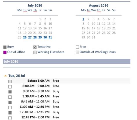 How To Check Availability In Outlook Calendar