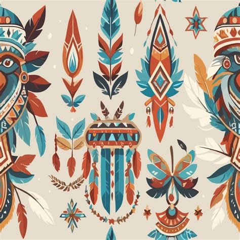 Premium Vector Native American Pattern Vector