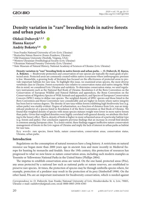 Pdf Density Variation In Rare Breeding Birds In Native Forests And