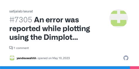 An Error Was Reported While Plotting Using The Dimplot Function Issue Satijalab Seurat