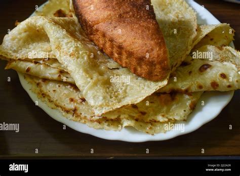 A Piece Of Bread And Somali Traditional Flat Bread Known As Sabayaad On