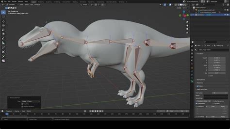 Rig Dinosaur Animation Dinosaur Walk Blender Beginner Tutorial