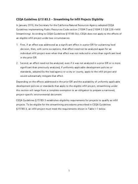 Ceqa Guidelines 15183 3 Eligibility 13 0311 Environmental Social Science Environmental Issues