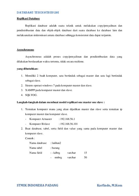 Pdf Database Terdistribusi