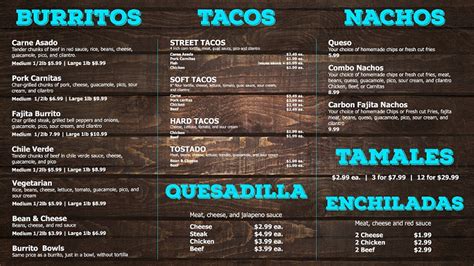 Digital Menu Board Templates Examples