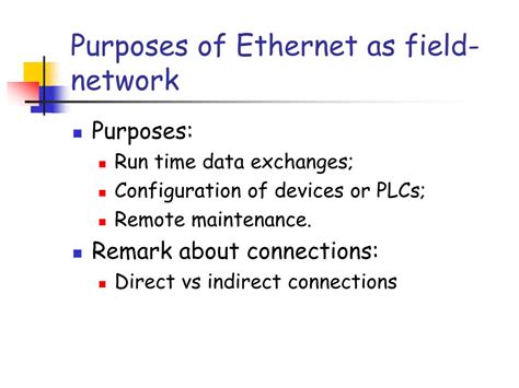 PPT Implementing Ethernet As A Field Network PowerPoint Presentation ID 3683256