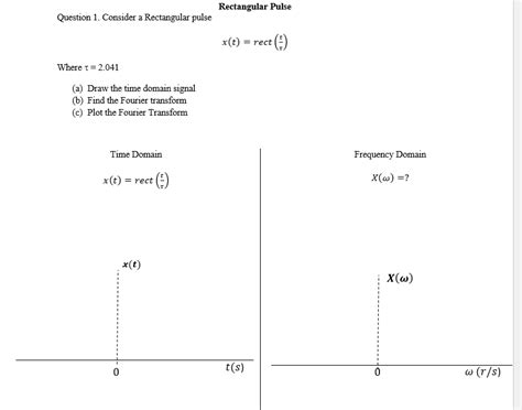 Solved Rectangular Pulse Question Consider A Rectangular Chegg