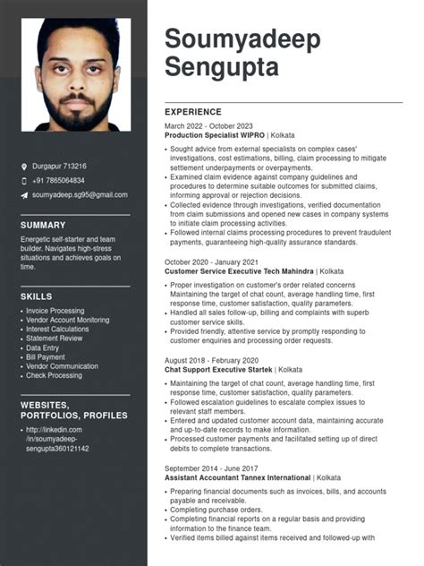 Soumyadeep Sengupta Cv Pdf Customer Invoice
