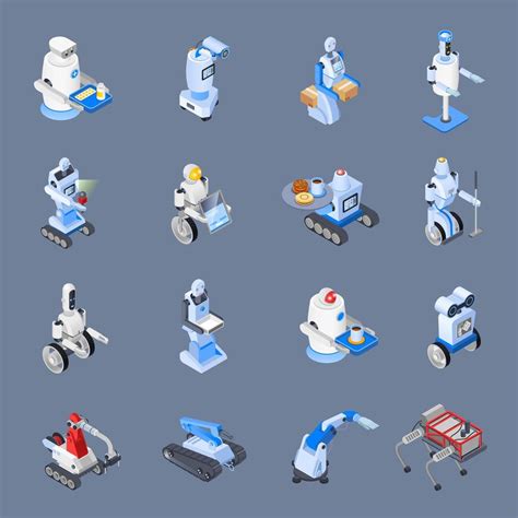 Robot Isometric Professions Vector Art At Vecteezy