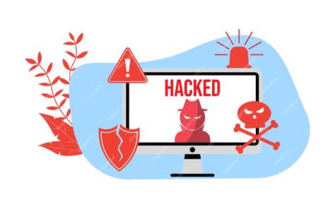 Dispositivo Hackeado Por Crime Cibernético Por Ilustrador De Hackers Com ícone De Hacker De