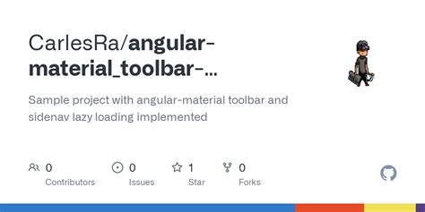 Github Carlesra Angular Material Toolbar Sidenave Example Sample Project With Angular