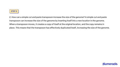 Solved 1 What Enzymes Are Involved In Transposition And What Do They