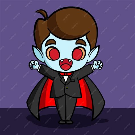 Premium Vector Cute Dracula Funny And Cute Halloween Cartoon Vector Illustration Vector