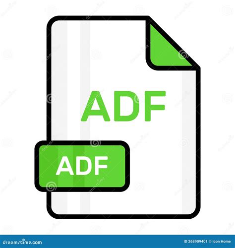 An Amazing Vector Icon Of Adf File Editable Design Stock Vector