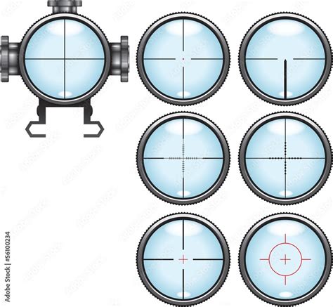 Sniper Scope Set Stock Vector Adobe Stock