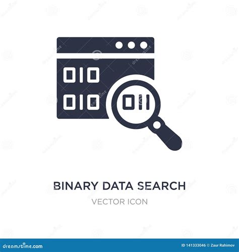 binary data search icon on white background simple element