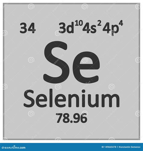 Periodic Table Element Selenium Icon Stock Illustration Illustration