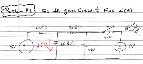 solved problem 1for the given circuit find i t ﻿ at t 0