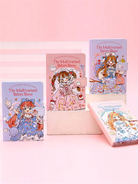 Colorful Page Personal Planner Notebook Cartoon Cute Babe Diary Memo Notebooks SHEIN USA