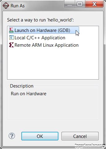Create An Application Using The Xilinx SDK FPGA Developer