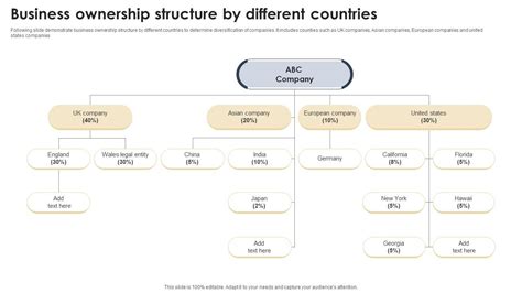 Business Ownership Structure By Different Countries Ppt Sample