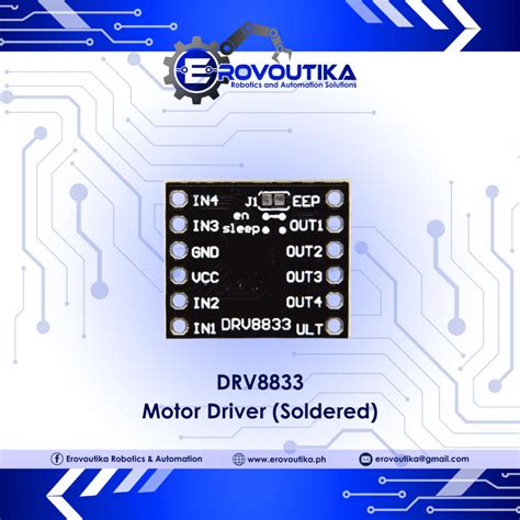 Drv8833 Motor Driver Soldered Shop Erovoutika
