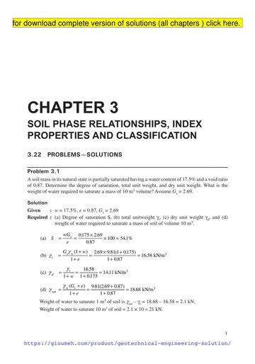 Sample Solution Manual Of Geotechnical Engineering Principles And