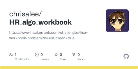 GitHub Chrisalee HR Algo Workbook Https Hackerrank