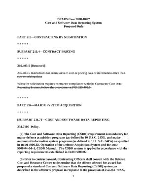 Cost And Software Data Reporting System Doc Template PdfFiller