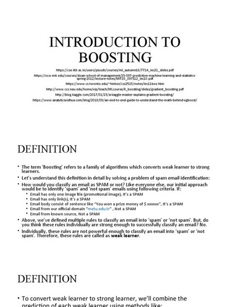 Introduction To Boosting 2 Pdf Errors And Residuals Statistical