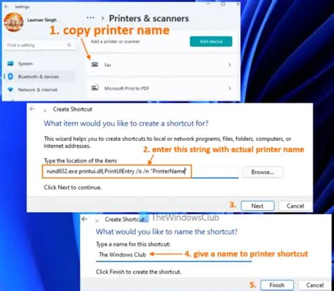 How To Create A Printer Shortcut In Windows 1110 Computer