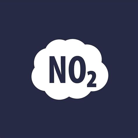 Premium Vector No2 Nitrogen Dioxide Gas Icon