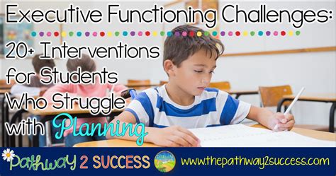 Interventions For Executive Functioning Challenges Planning The Pathway 2 Success
