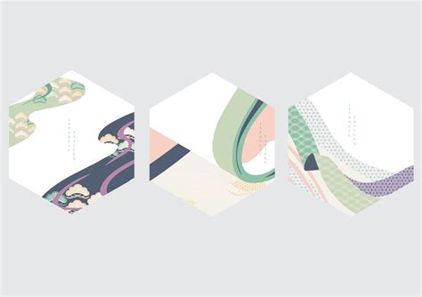 Japanese Background With Abstract Landscape Template Vector Hand Drawn