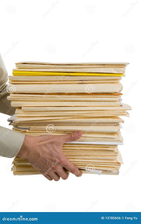 File Stack Stock Photo Image Of Hand Isolated Stack 13785656
