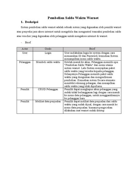 Use Case Kelompok 5 Rpl Revisi Pdf