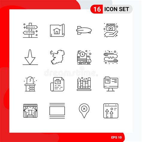 16 Universal Outlines Set For Web And Mobile Applications Movie Hands House Film Vehicles