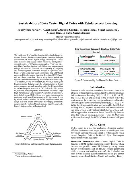 Pdf Sustainability Of Data Center Digital Twins With Reinforcement Learning