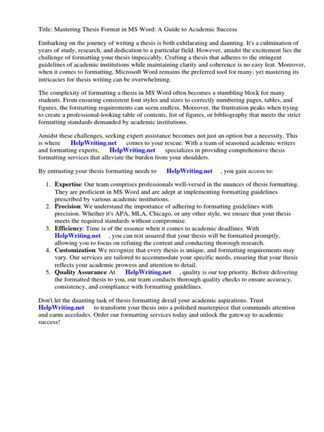 Thesis Format In Ms Word Pdf Microsoft Word Icon Computing