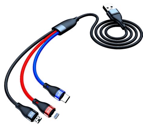 → 3 I 1 Multi Oplader Lightning Usb C And Mikro Usb 2 Stk Fri Fragt