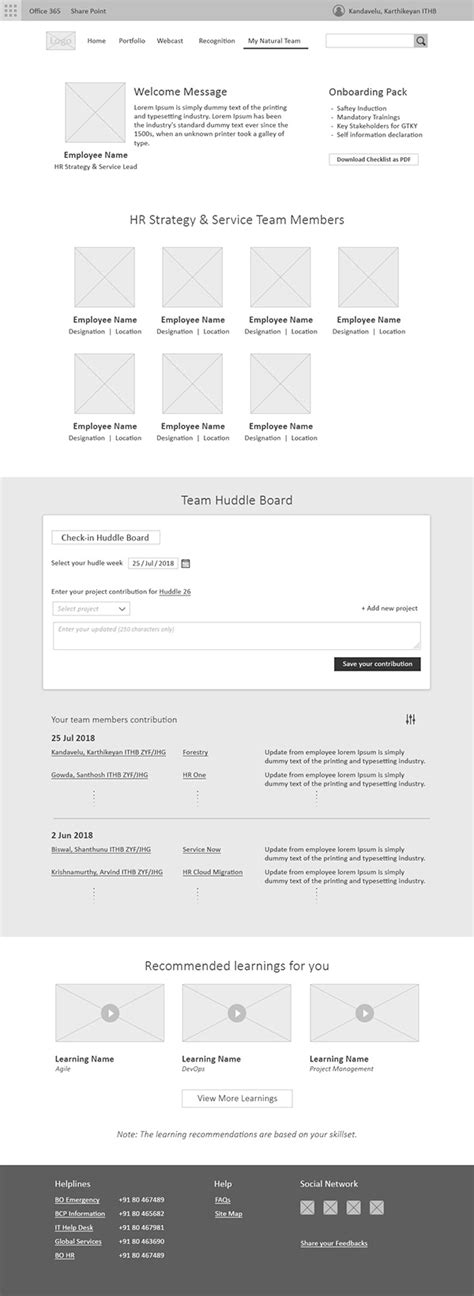 HR Intranet Experience Redesign On Behance