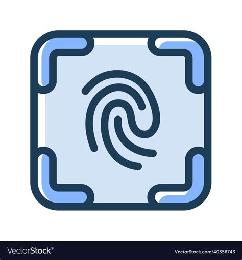 Fingerprint Indentification Security Scan Single Vector Image