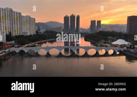 Shing Mun River Scenic View Shatin Hong Kongdec 22 2024 Stock Video