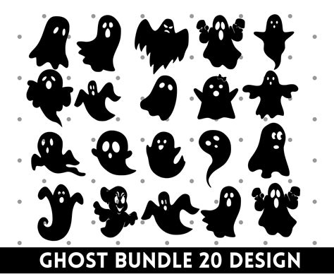 Ghost Svg Bundle Halloween Ghost Svg Boo Ghost Svg Cute Ghost Svg