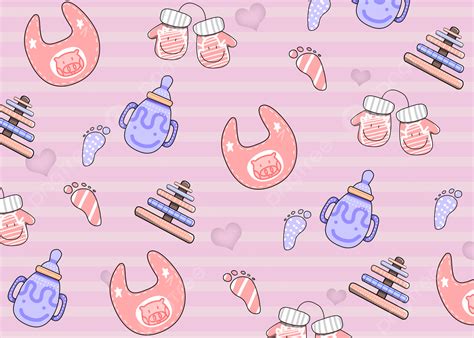 라일락 만화 아기 용품 배경 손으로 그린 만화 아가 배경 일러스트 및 사진 무료 다운로드 Pngtree