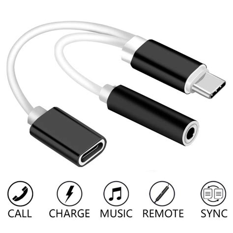USB Type C To Audio And Charge Plugs Gold Touch
